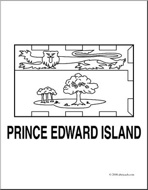 Clip Art: Flags: Prince Edward Island (coloring page) – Abcteach