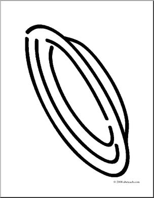 Clip Art: Basic Words: Plate (coloring page) – Abcteach
