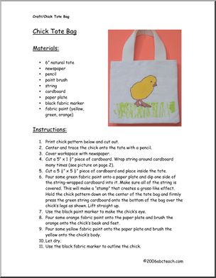 Craft: Chick Tote (elem/upper elem) – Abcteach