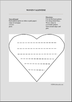 Craft: Woven Valentine (primary/elem) – Abcteach