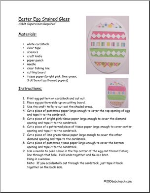 Craft: Easter Egg Stained Glass – Abcteach