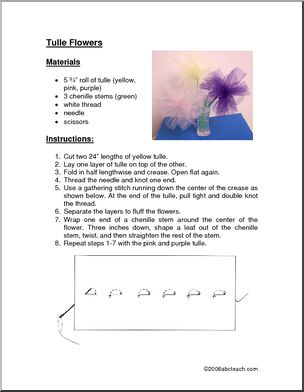 Craft: Tulle Flower (elem) – Abcteach