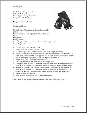 Craft: Scarf (elementary) – Abcteach