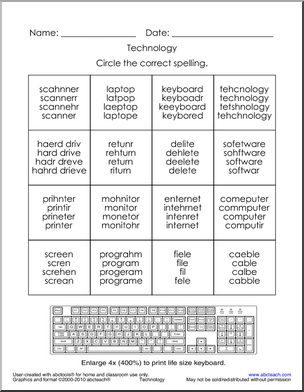 Abc Sort: Technology (elem/upper el) – Abcteach