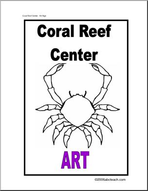 Center Sign: Coral Reef Art – Abcteach