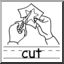 Clip Art: Basic Words: Color B&W (poster) – Abcteach