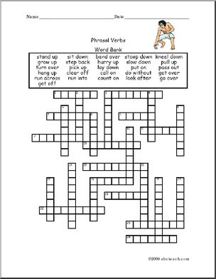 Crossword: Phrasal Verbs (ESL) – Abcteach