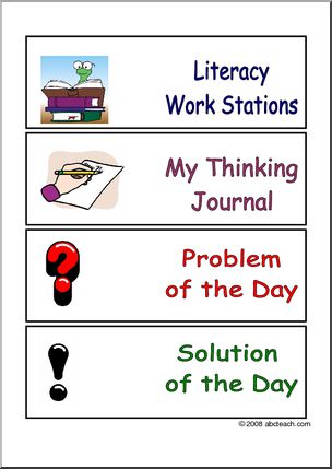 Daily Schedule Cards: Pictures Set 42 (color) – Abcteach