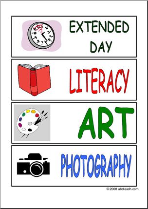 Daily Schedule Cards: Pictures Set 30 (color) – Abcteach