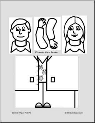 Craft: Paper Roll Pal – Dentist – Abcteach