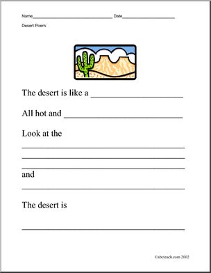 Desert Poetry Prompts – Abcteach