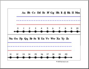Desk Tag: Alphabet and Number Line – Abcteach
