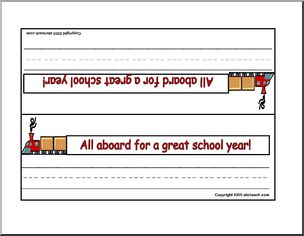 Foldable DesK Tag: All Aboard for a Great School Year! – Abcteach