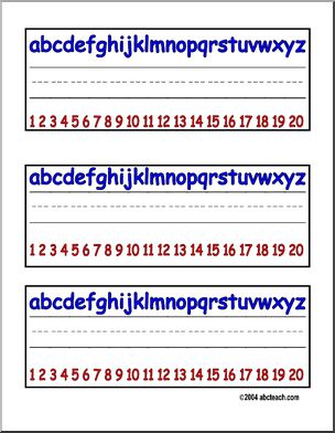 Desk Tag: Alphabet and Numbers 1-20 – Abcteach