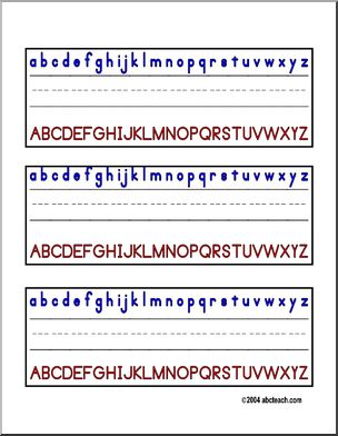 Desk Tag: Alphabet (manuscript) – Abcteach
