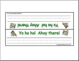 Desk Tag: Pirate theme (primary) – Abcteach