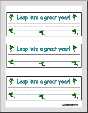 Desk Tag: Frog Theme “Leap into a great year!” – Abcteach