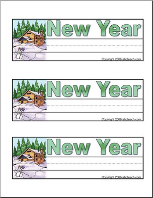 Desk Tag: New Year – Abcteach