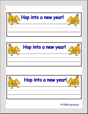 Desk Tag: Hop into a new year – Abcteach