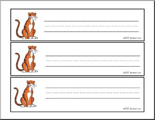 Desk Tag: Asian Animal – Tiger – Abcteach