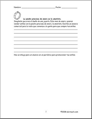 Spanish: Spanish 1 – Escritura: A mis abuelos (secundaria) – Abcteach