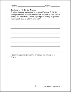 Spanish: Writing Prompt – Mother’s Day – Abcteach