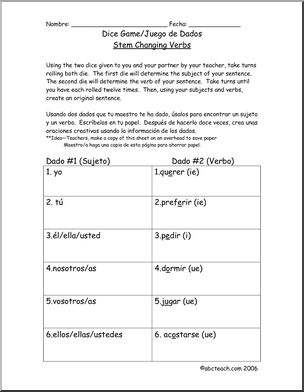 Verbos/Verbs – Abcteach