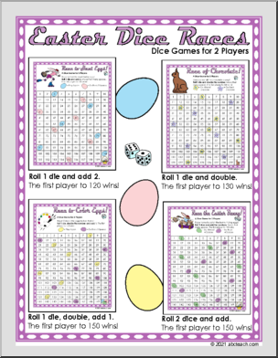 Easter Dice Races – Abcteach