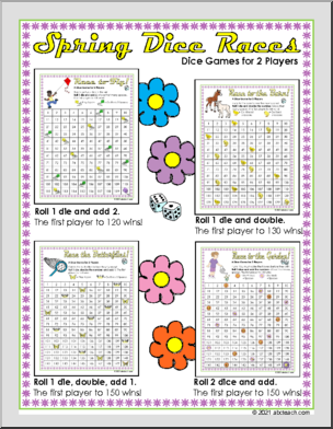 Spring Dice Races – Abcteach