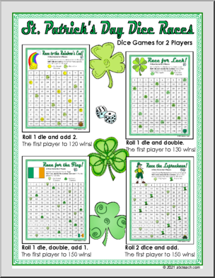 St. Patrick’s Day Dice Races – Abcteach