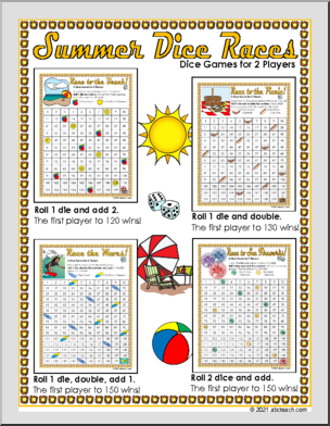 Summer Dice Races – Abcteach