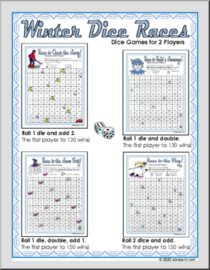Winter Dice Races – Abcteach