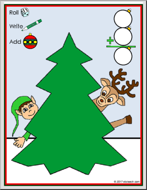 Christmas Dice Set – Addition – Abcteach