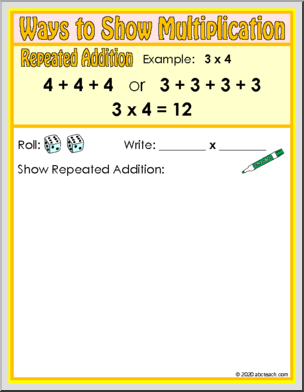 Ways to Show Multiplication Dice Mats – Abcteach