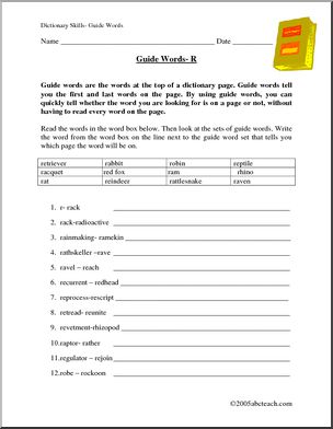 Dictionary Skills – Abcteach