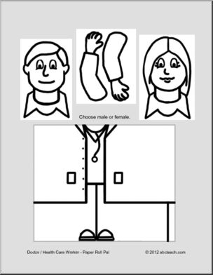 Craft: Paper Roll Pal – Doctor – Abcteach