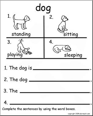 Beginning Writing Practice, Set 5 (dog) – Abcteach