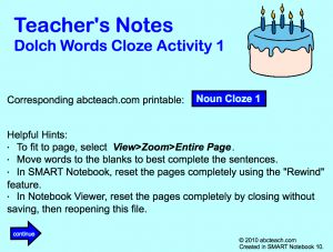 Reading Comprehension Cloze Dolch Words 1′ Interactive Notebook – Abcteach