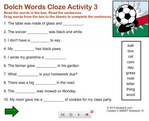“Dolch Nouns”‘ List – Abcteach