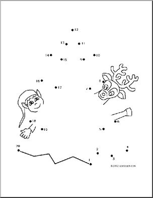 Dot to Dot: Christmas – Tree (to 8) – Abcteach