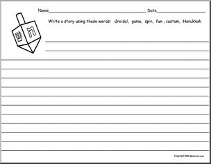 Writing Prompt: Dreidel Story (elementary) – Abcteach