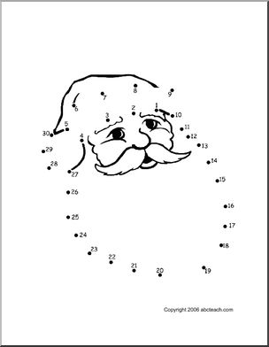 Dot to Dot: Christmas – Tree (to 20) – Abcteach