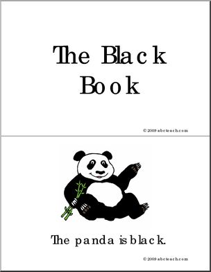 Early Reader Booklet: Colors – The Black Book – Abcteach