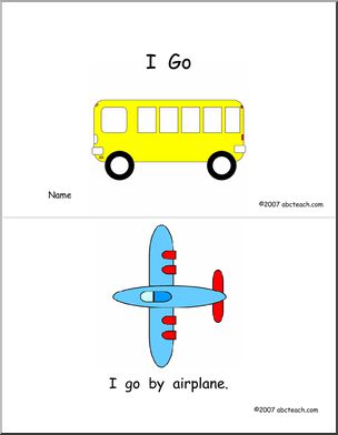 Early Reader: “I go… ” (color) – Abcteach