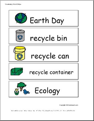 Word Wall: Earth Day /Recycling (pictures) – Abcteach