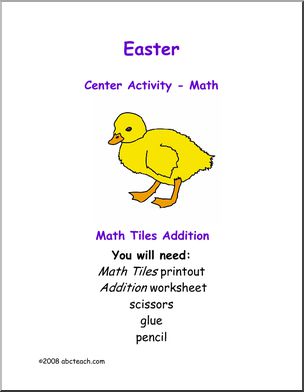 Easter Math Learning Centers – Abcteach