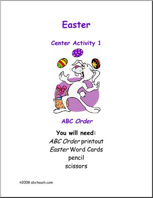 Learning Center: Easter – ABC order – Abcteach