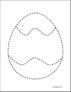 Trace and Color: Easter Egg – Abcteach