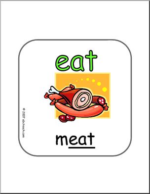 Word Family – EAT Words Sign – Abcteach