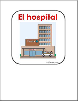 Spanish: Poster – “El hospital” (elementaria) – Abcteach